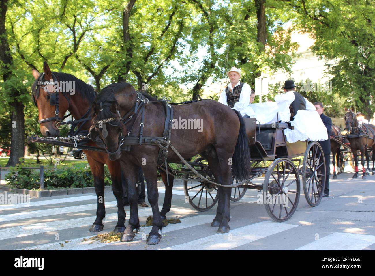 Peasant cart whit people Stock Photo - Alamy