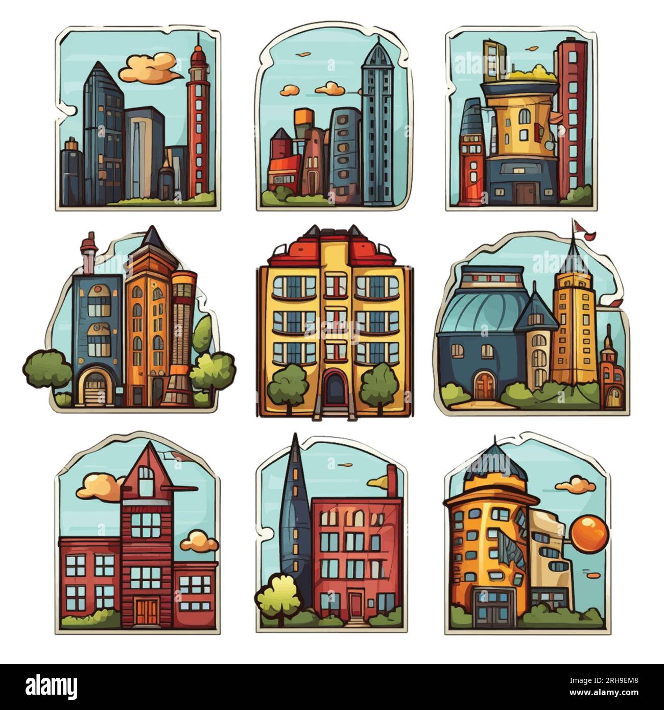 Striking building design Stock Vector Images - Alamy