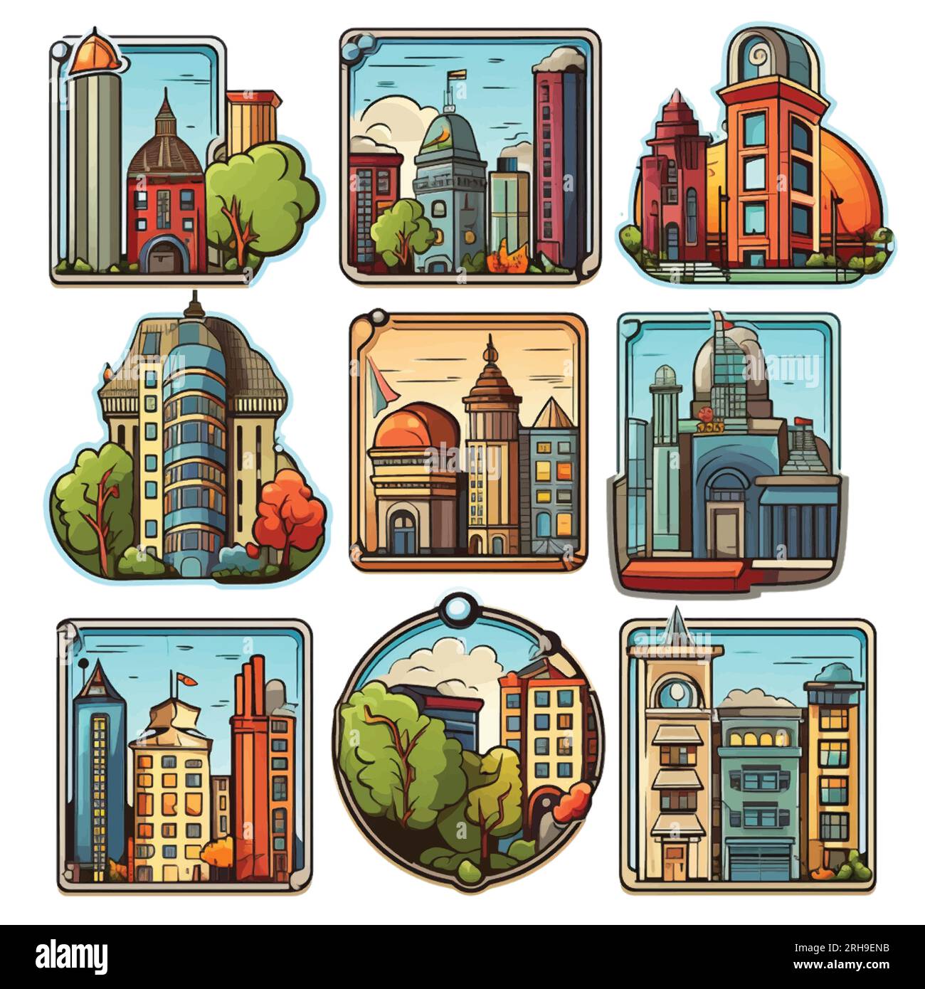 Exterior imposing view Stock Vector Images - Alamy