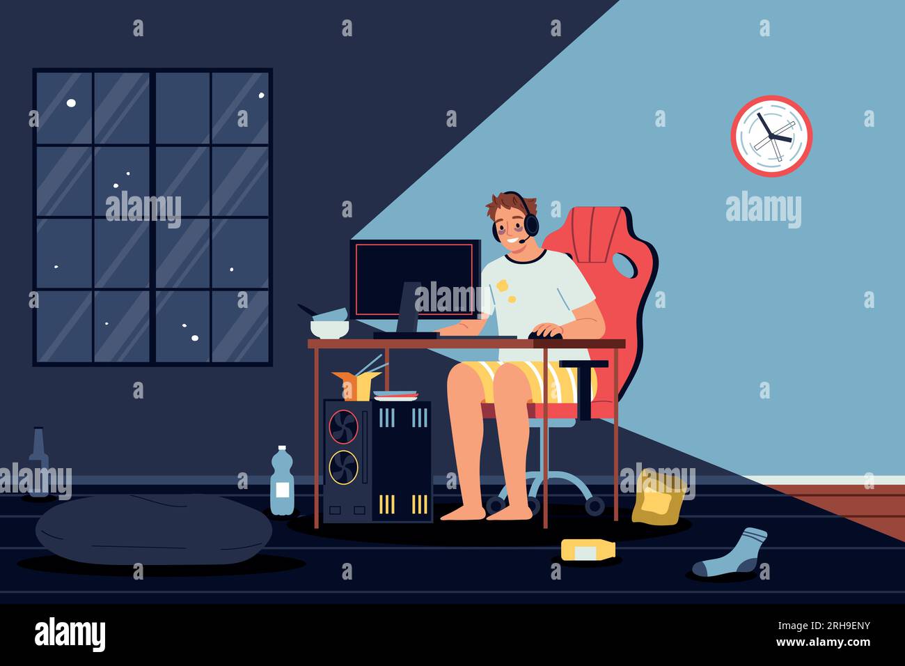 Nocturnal behavior Stock Vector Images - Alamy