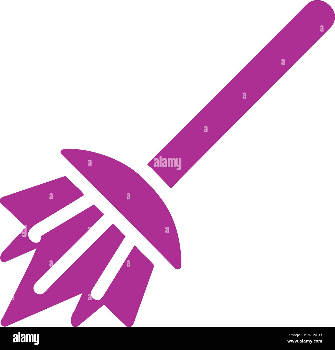 Halloween broom vector clip art icon Stock Vector Image & Art - Alamy
