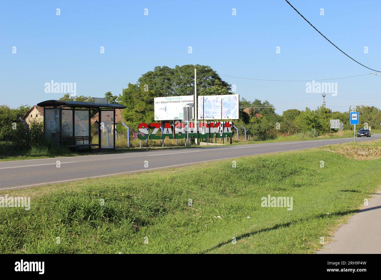 Serbian border sign hi-res stock photography and images - Alamy