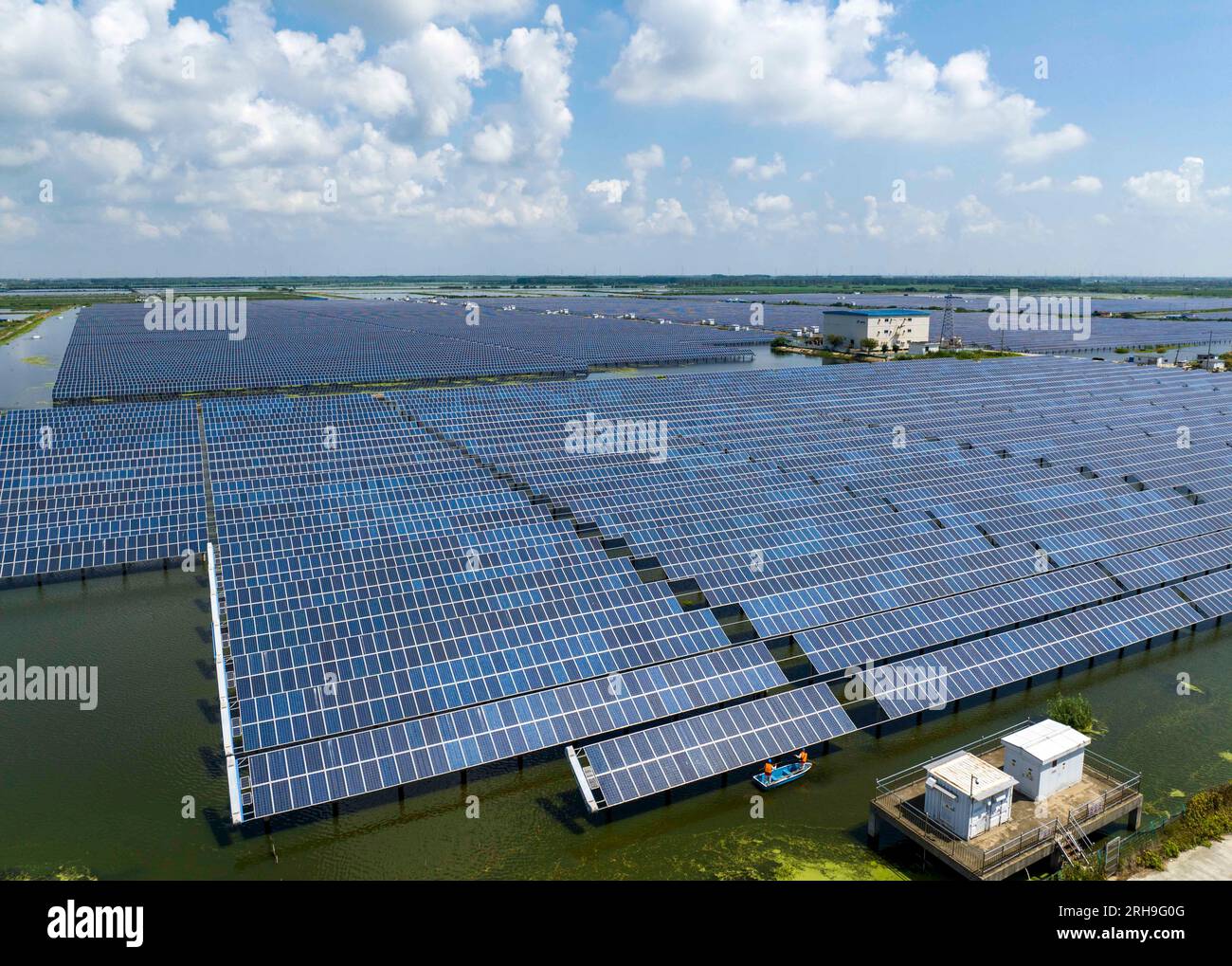 XINGHUA, CHINA - AUGUST 15, 2023 - Electricity volunteers inspect the ...