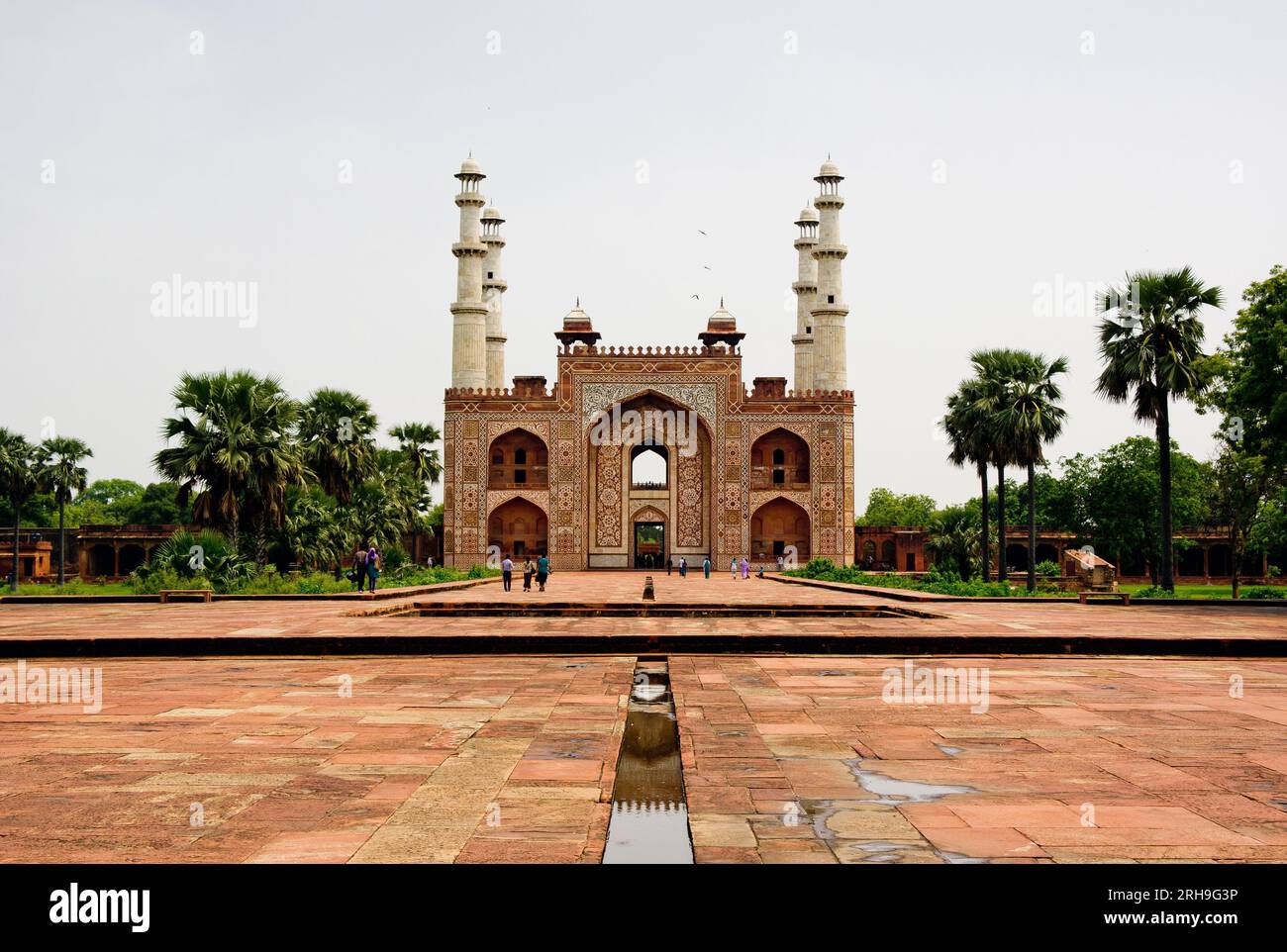 AGRA, INDIA - JULY 17, 2013: Tomb of Akbar the Great in Agra, India ...