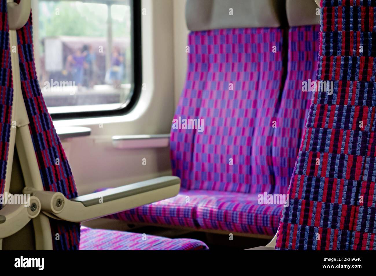 Interior of a brand new modern czech City Elefant train Stock Photo - Alamy