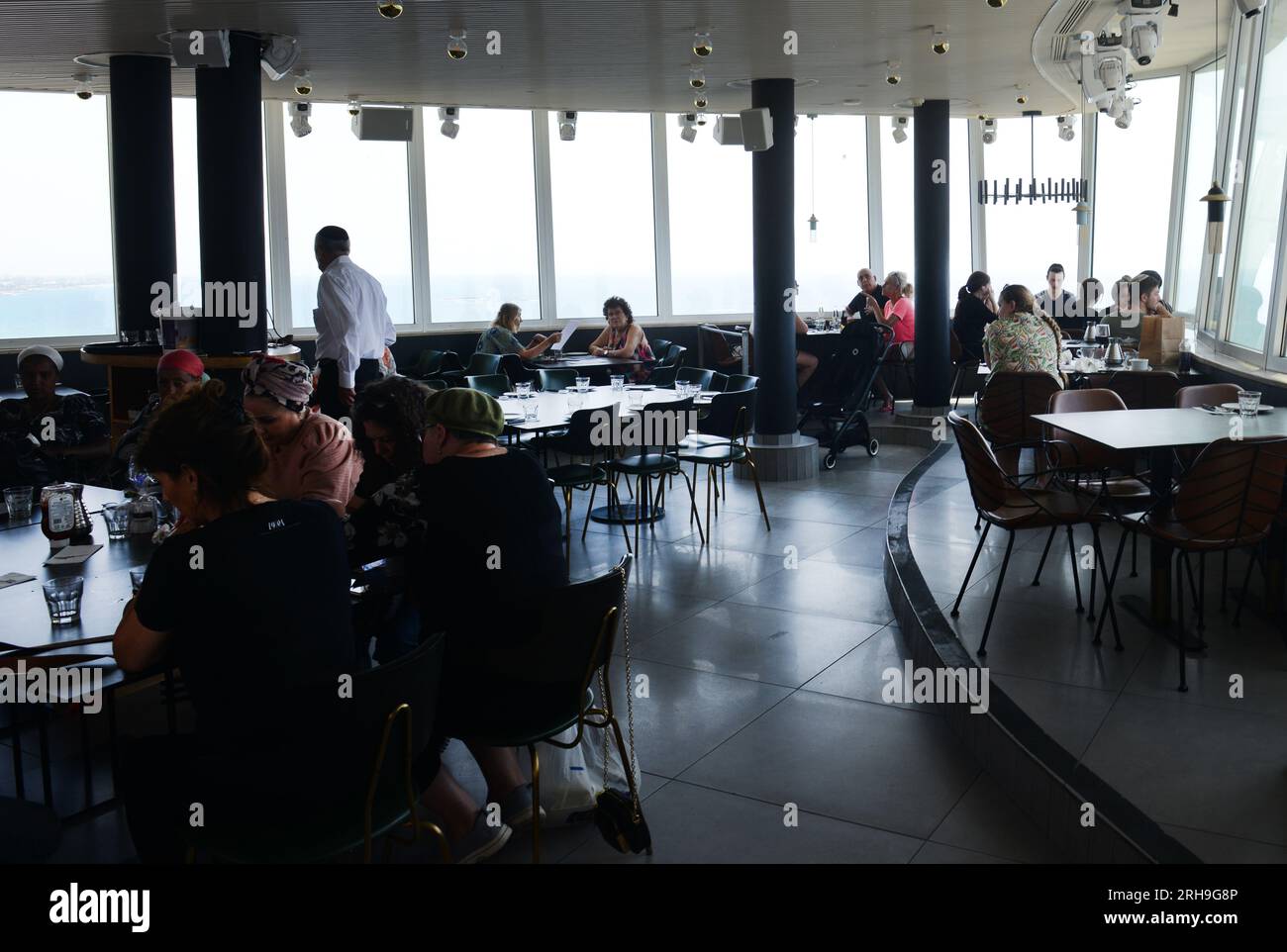 HaTsuk Restaurant at the Rosh Hanikra grottoes in northern Israel Stock ...