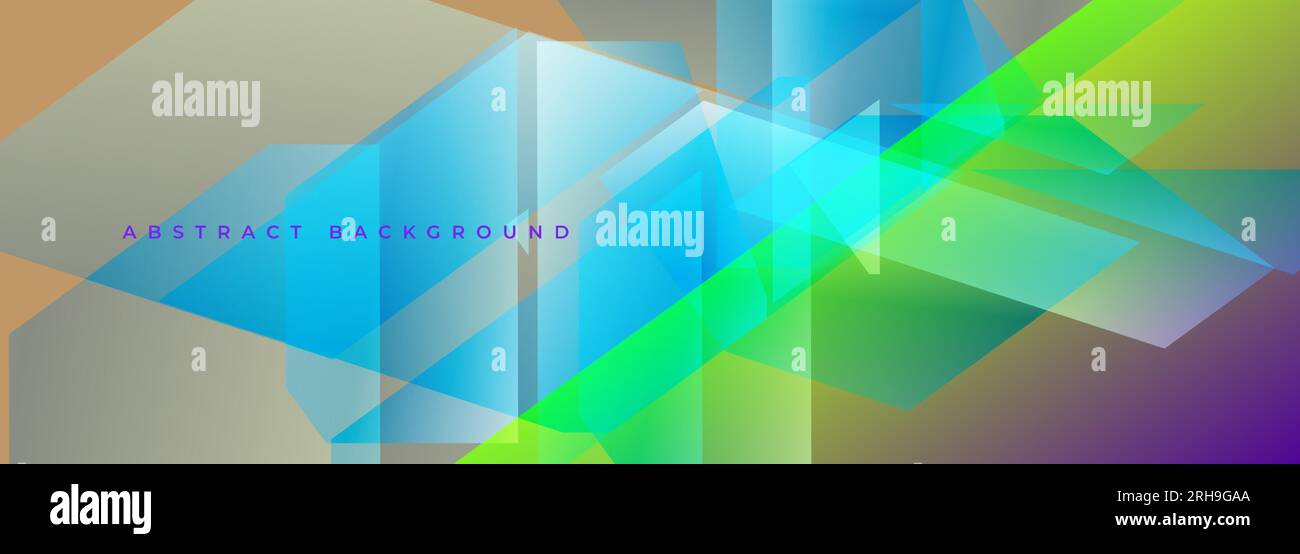 Colorful abstract modern wide banner with geometric shapes. Colored ...