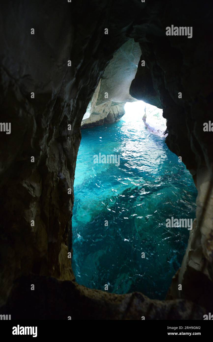 The dramatic coastal scenery at the Rosh Hanikra grottoes in northern ...