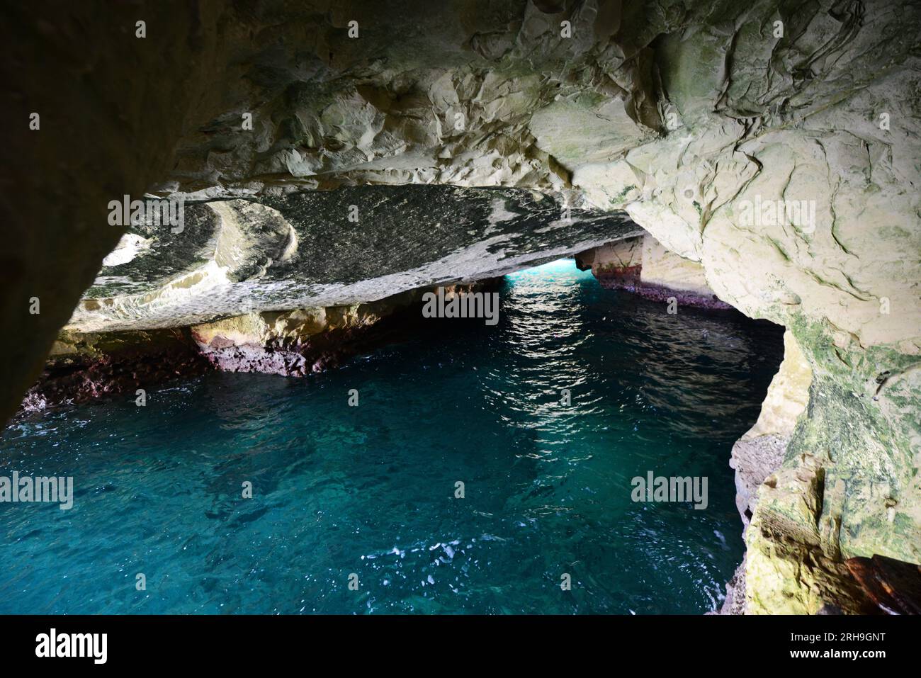 The dramatic coastal scenery at the Rosh Hanikra grottoes in northern ...