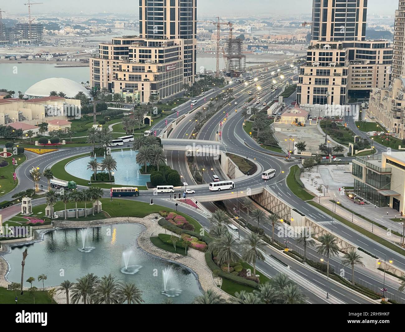 Pearl Qatar an artificial island in Qatar. View of the Marina and ...