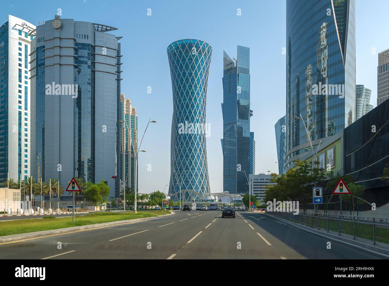 Skyscrapers in Financial District skyline in West Bay, Doha, Qatar ...