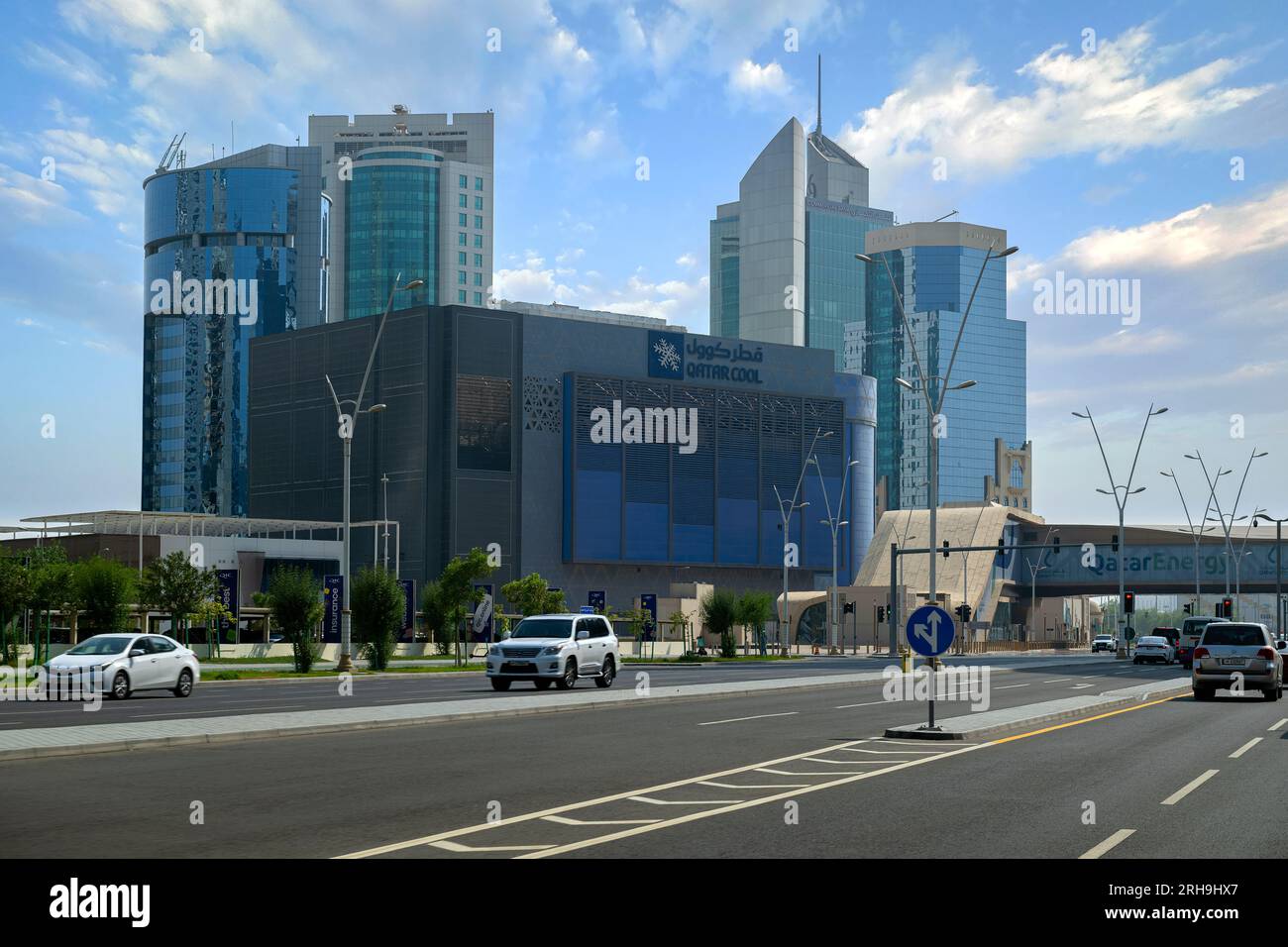 Skyscrapers in Financial District skyline in West Bay, Doha, Qatar ...