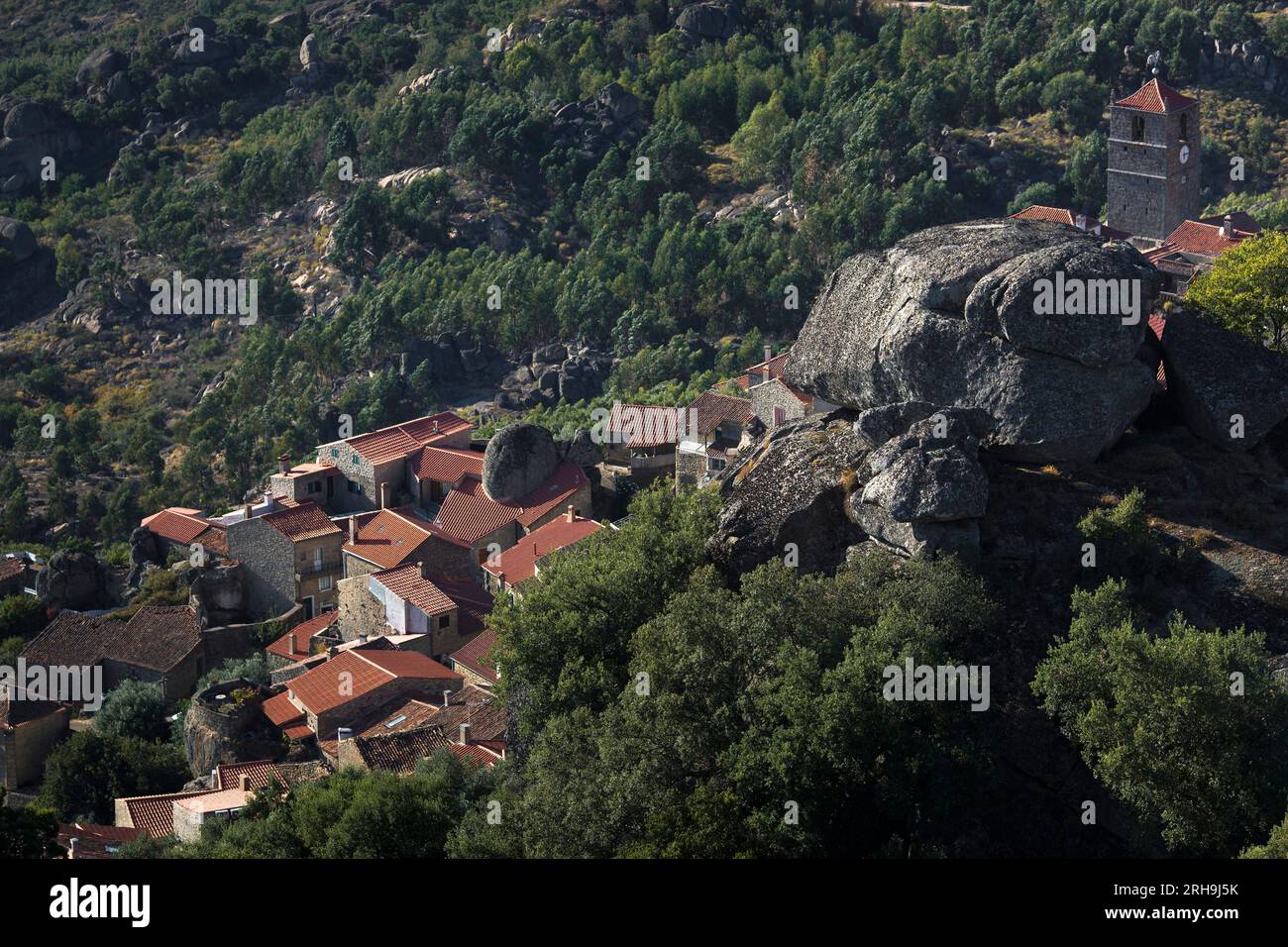 View of the medieval village of Monsanto, municipality of Idanha-a-Nova ...