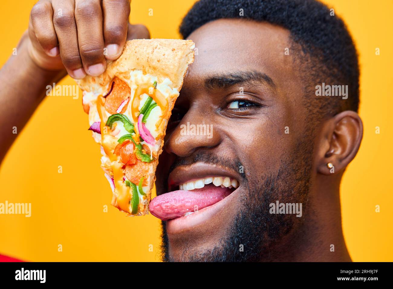 delivery man pizza happy fast black cheerful food background hold guy ...