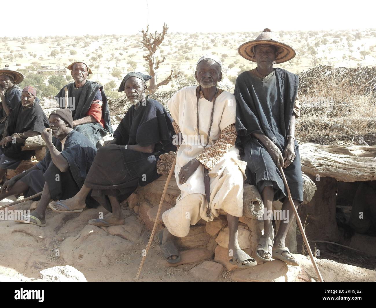 tribal man of an African village with their traditional clothes on ...
