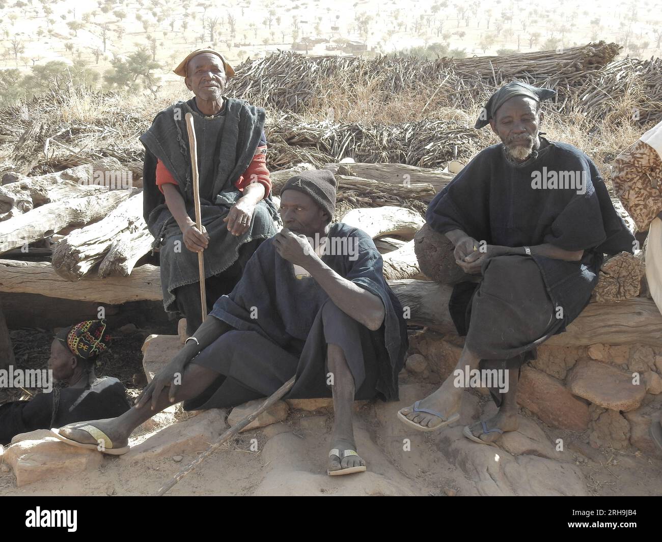 tribal man of an African village with their traditional clothes on ...