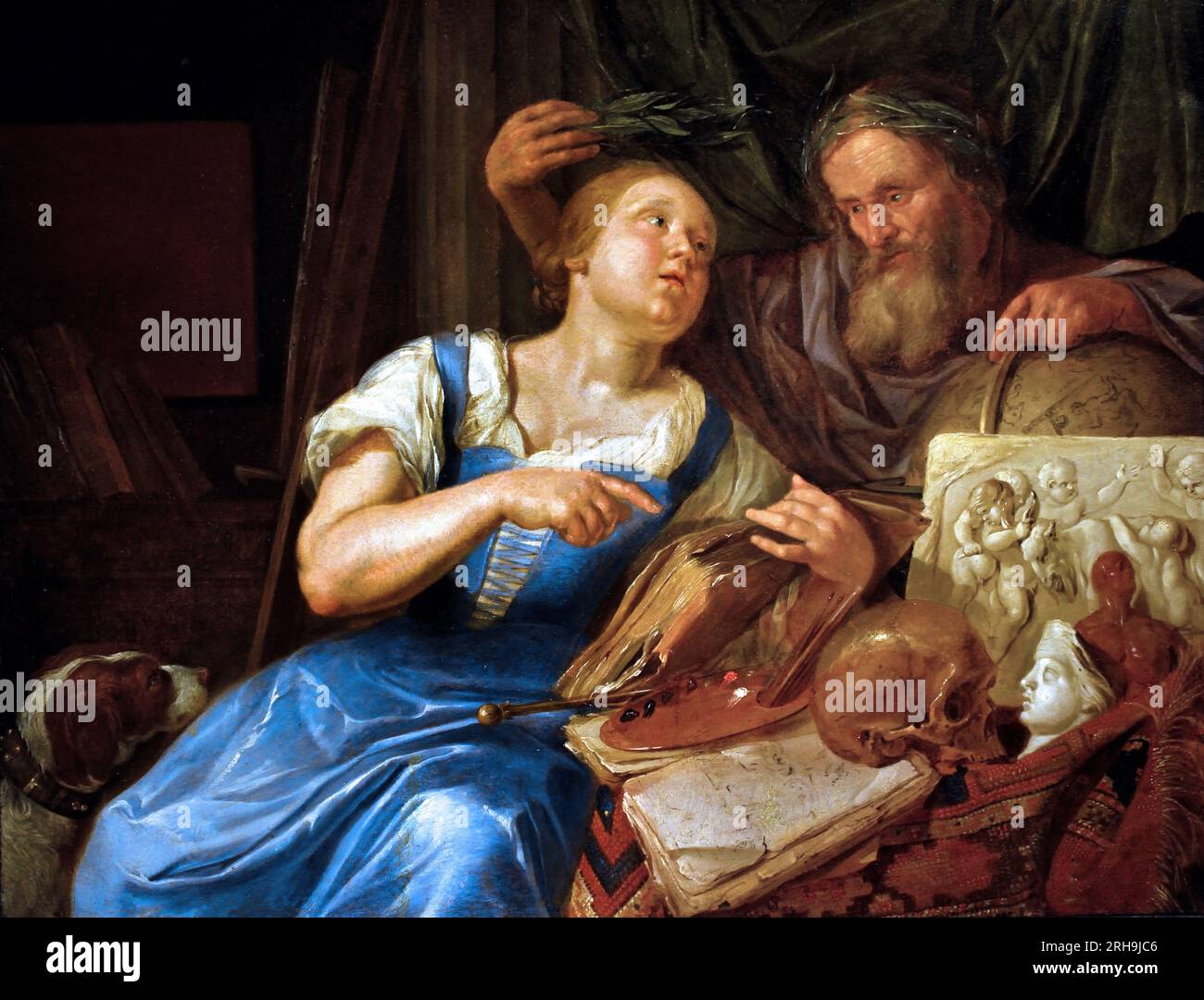 Oil painting in golden frame hi-res stock photography and images - Alamy