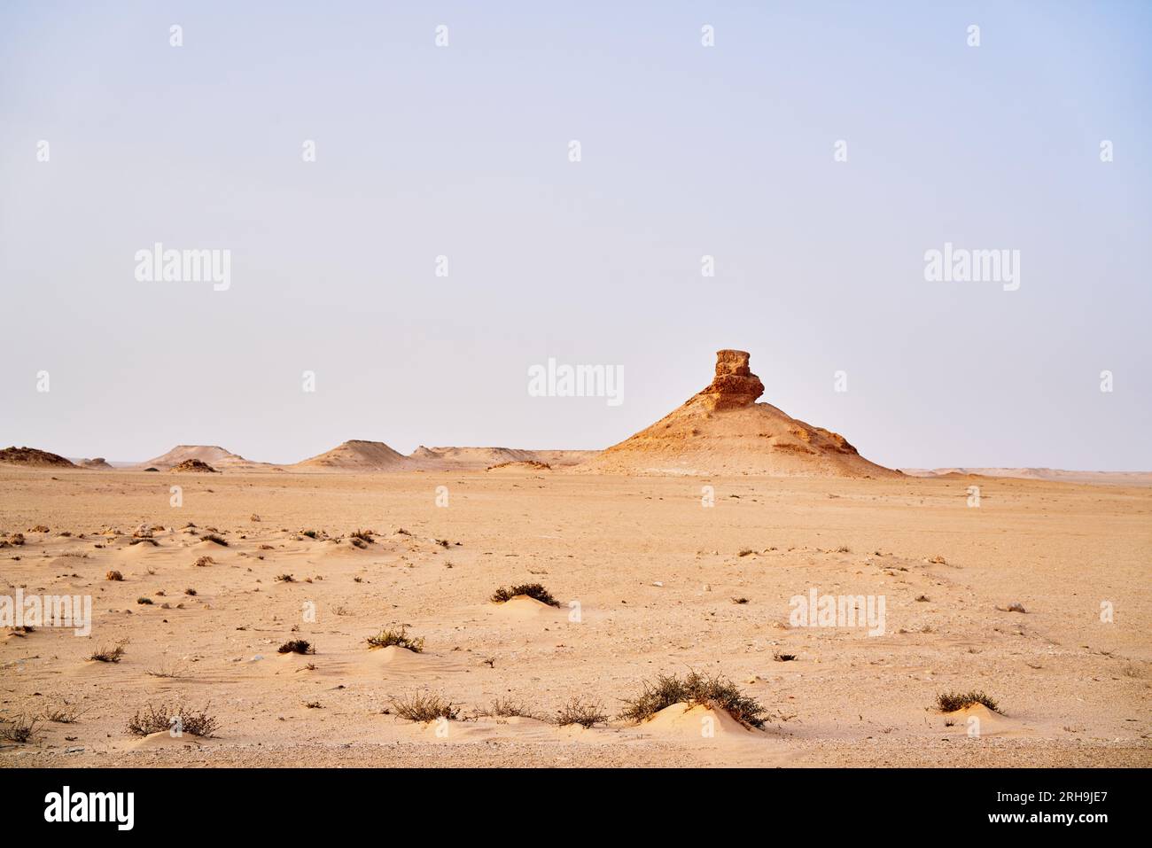A view of some of the desert landscape with rocks formation sand and ...