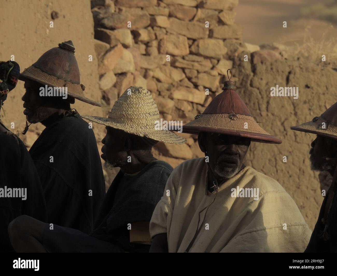tribal man of an African village with their traditional clothes on ...