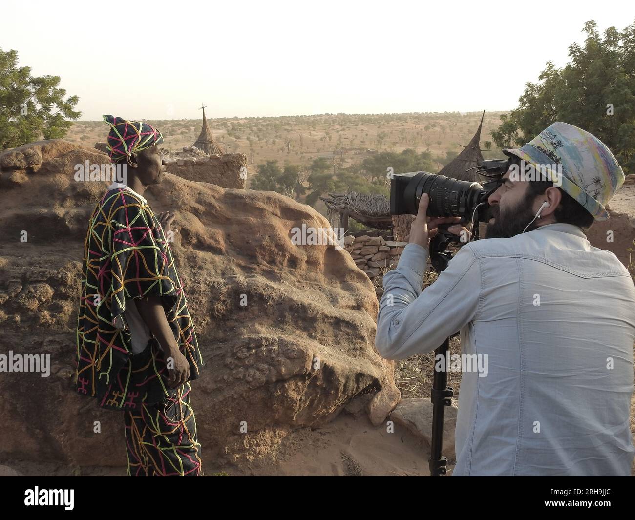 tribal man of an African village with their traditional clothes on ...