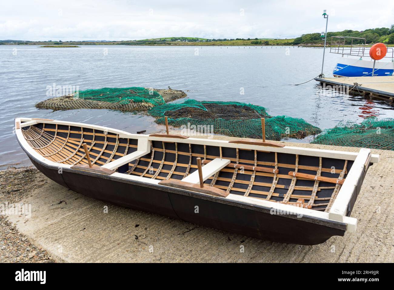 Traditional hand built currach boat, Ardara, County Donegal, Ireland ...