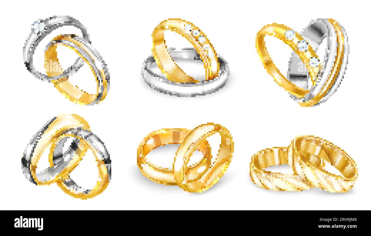 Platinum rings Stock Vector Images - Alamy