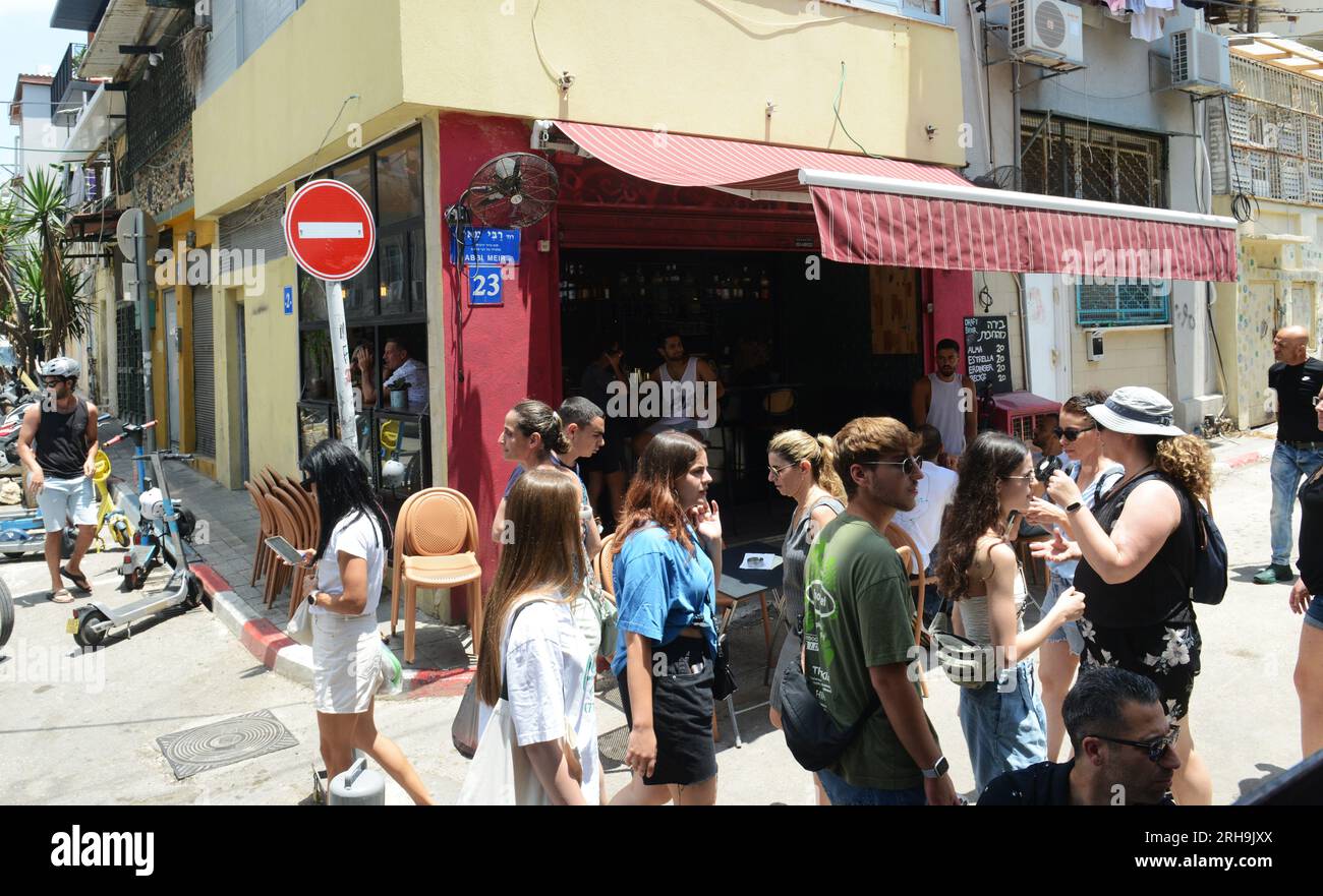 Vibrant bars at the Carmel market in Tel-Aviv, Israel Stock Photo - Alamy