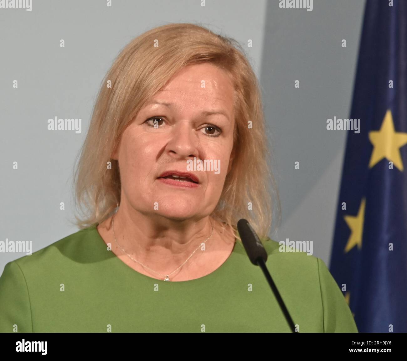 15 August 2023, Brandenburg, Brandenburg/Havel: Nancy Faeser (SPD ...