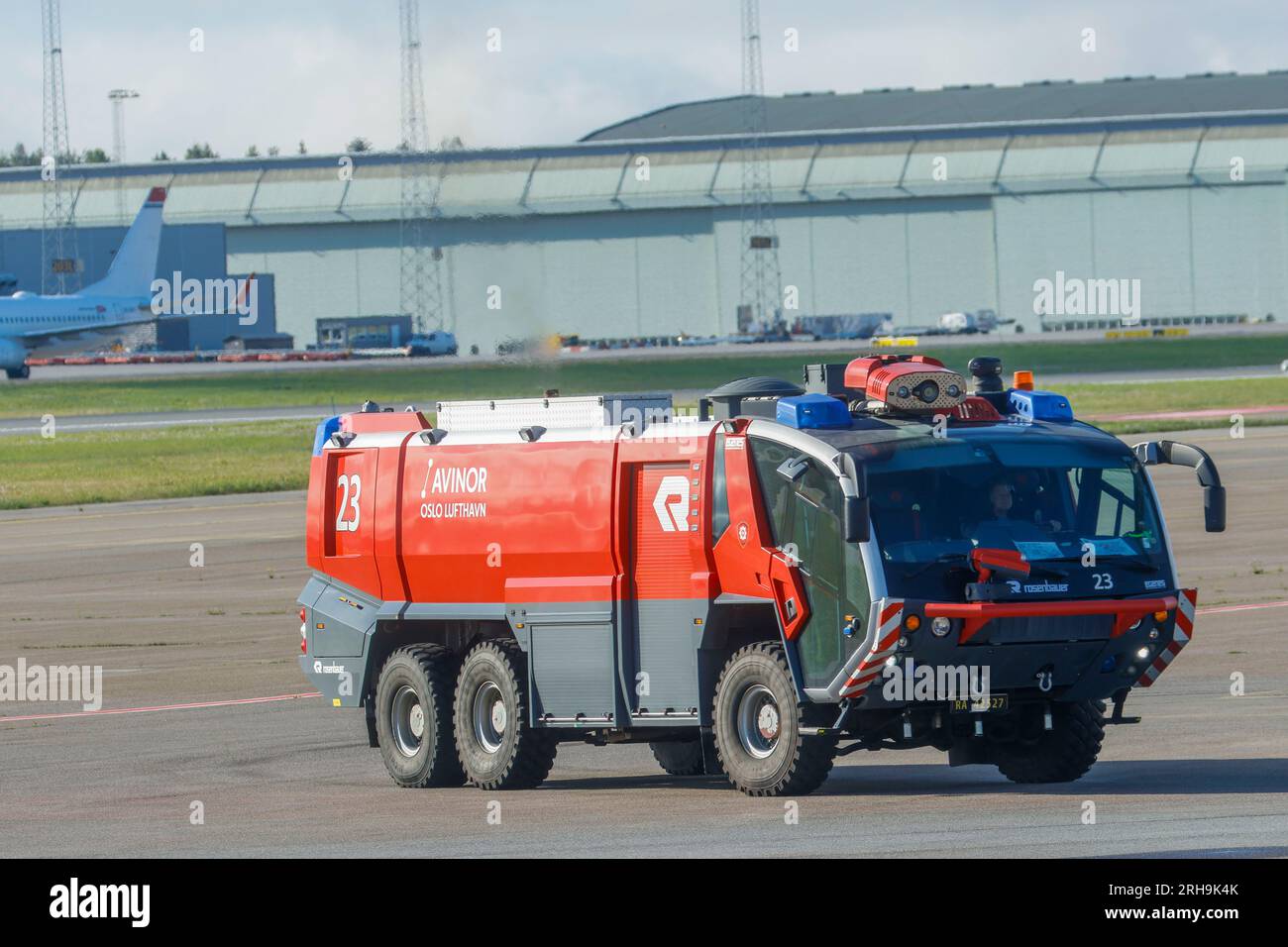 Gardermoen 20230723.A Rosenbauer Panther 6x6 CA5 airport fire engine at ...
