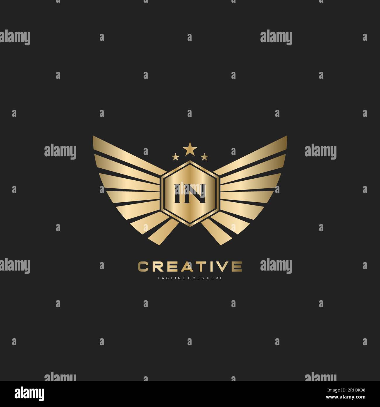 Letter Initial with Royal Luxury Logo Template Stock Vector Image & Art - Alamy