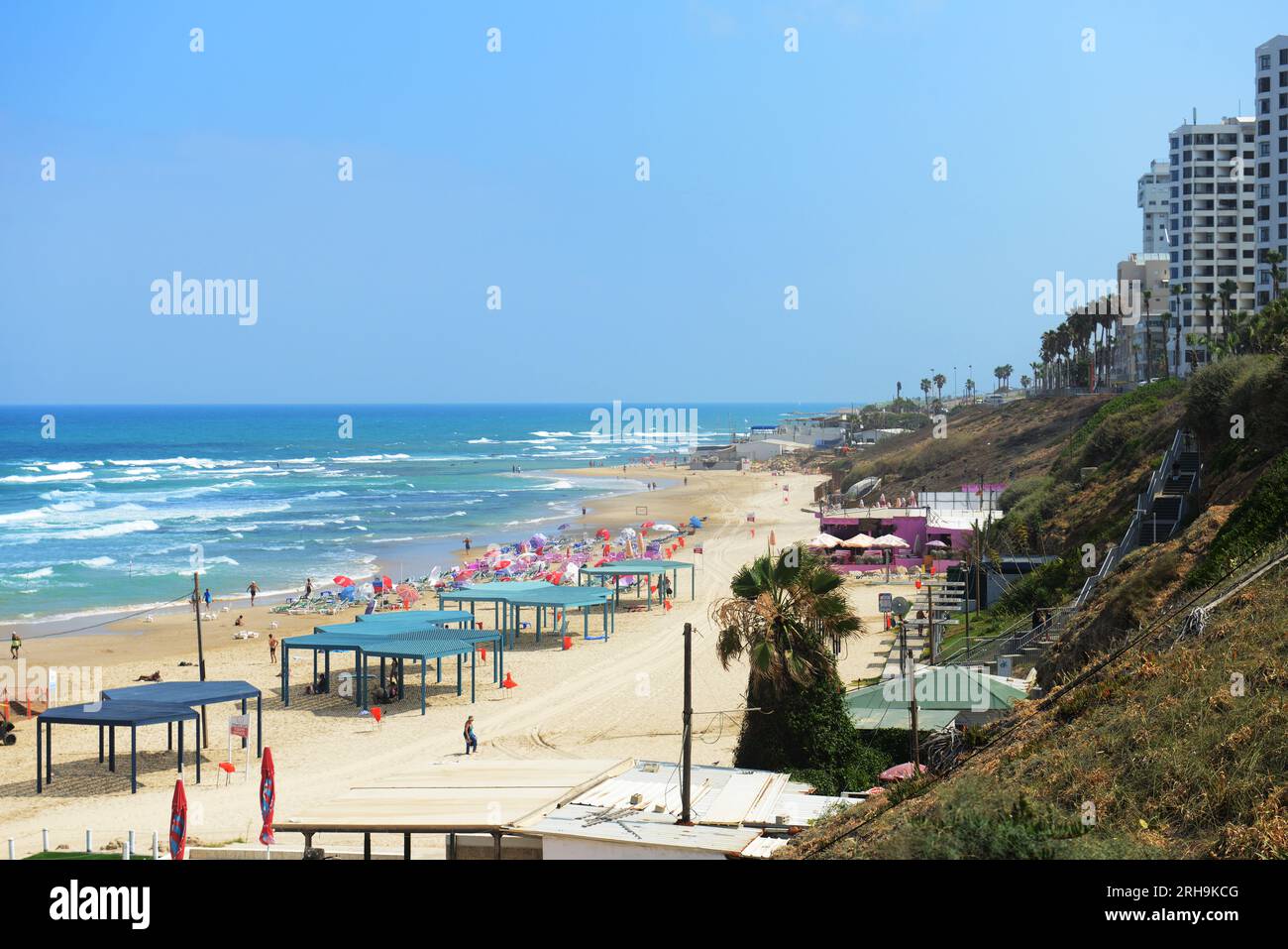 The beautiful beach in Bat Yam, Israel Stock Photo - Alamy