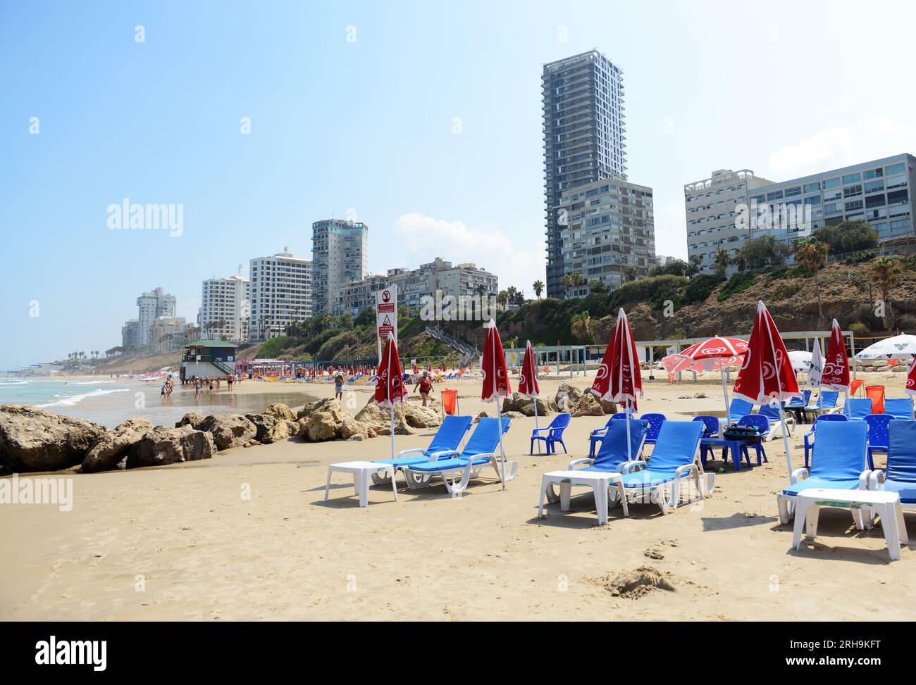 The beautiful beach in Bat Yam, Israel Stock Photo - Alamy