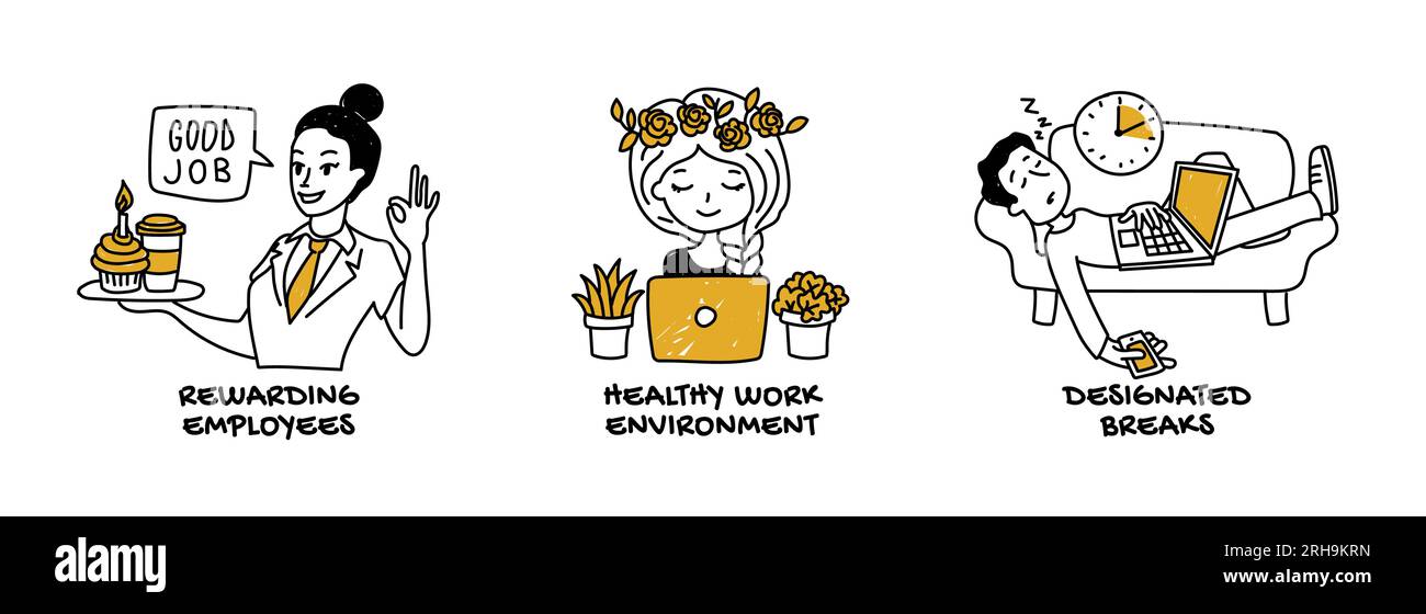 Work environment positive Stock Vector Images - Alamy