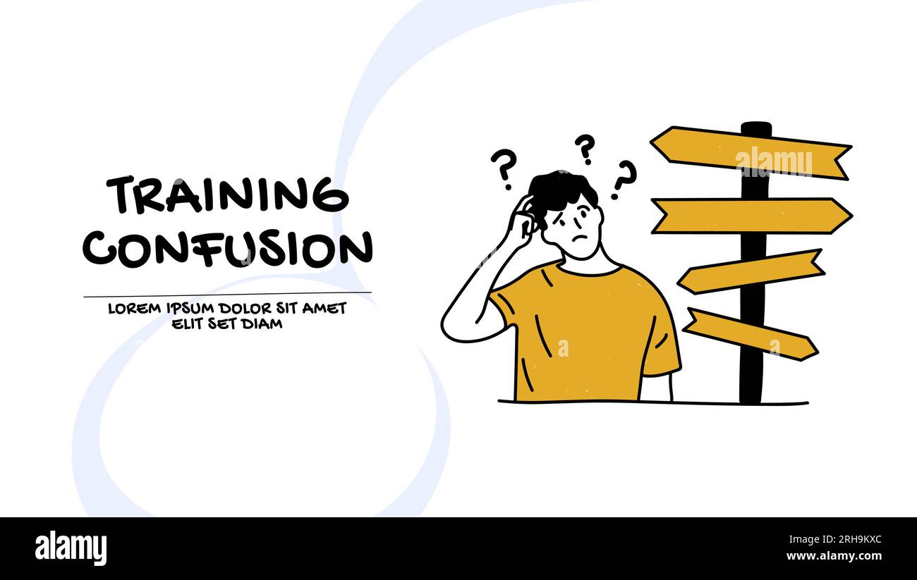 Vector of a confused thinking young student man Stock Vector Image ...