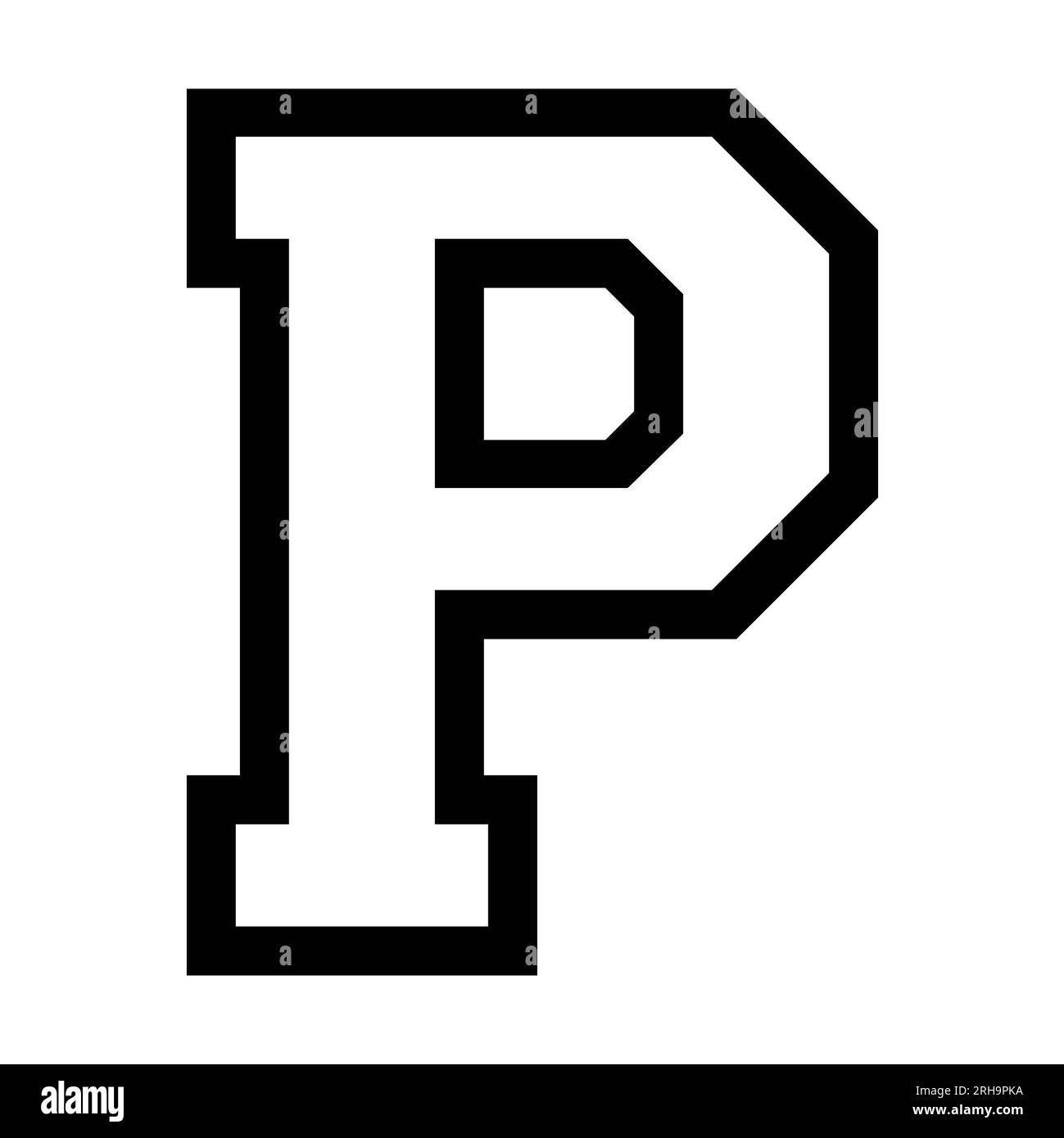 Letter P Clipart Black And White The Letter P Monogram In White