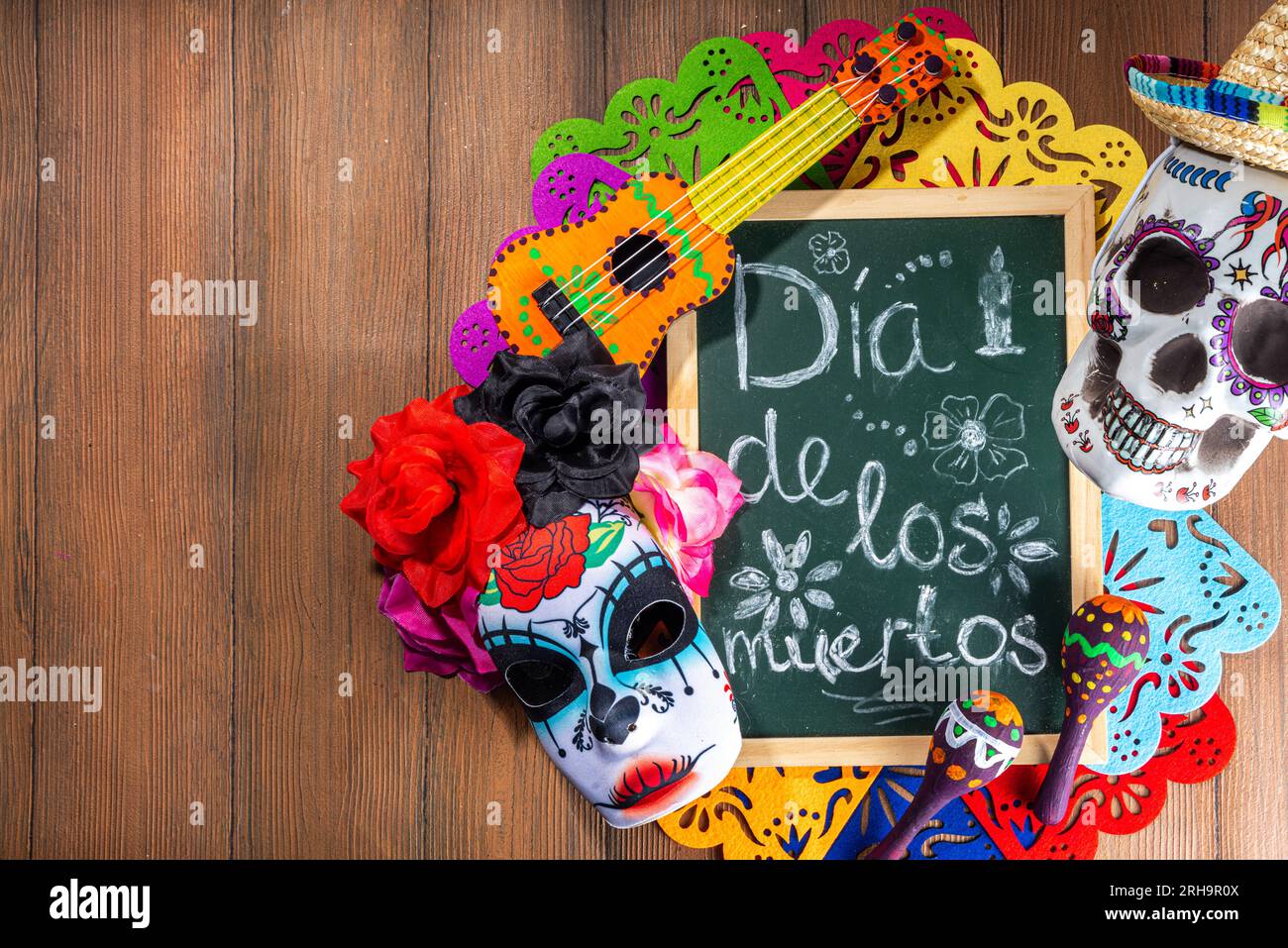Spanish Mexican traditional holiday, autumn festival Day of the Dead ...