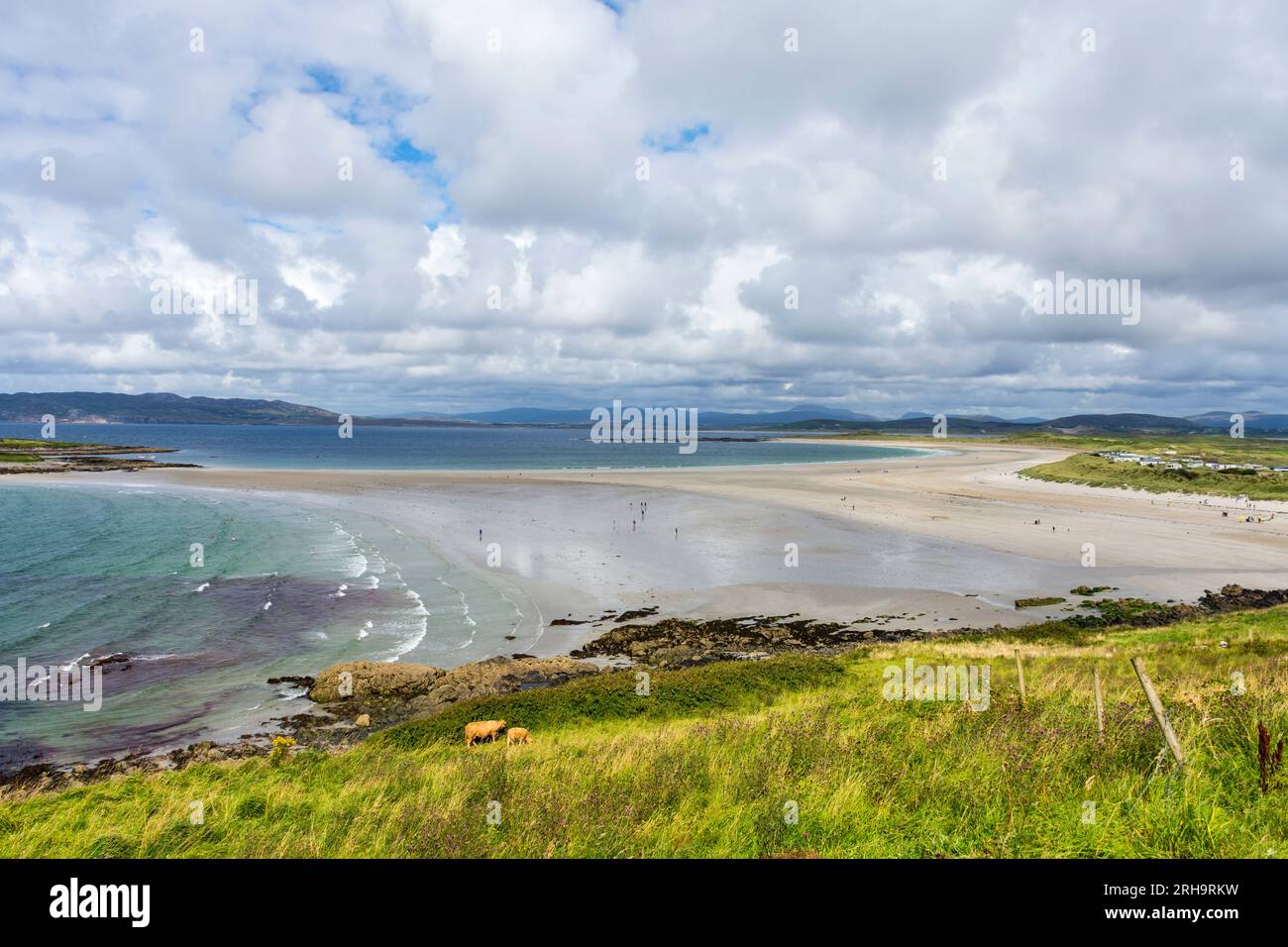 Narin Strand or beach, near Portnoo, Ardara, County Donegal, Ireland. A ...