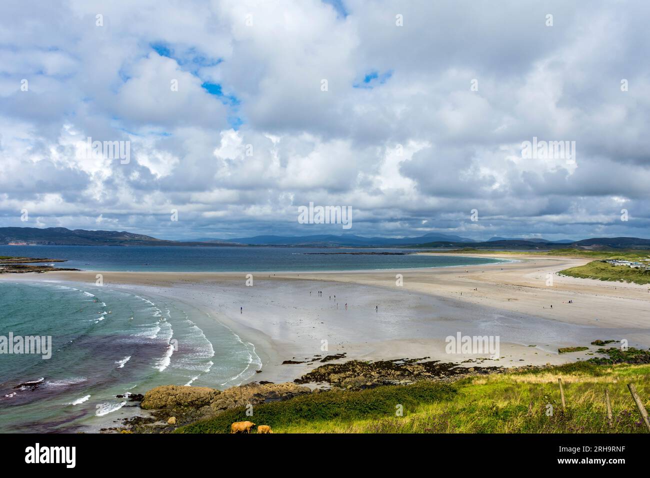 Narin Strand or beach, near Portnoo, Ardara, County Donegal, Ireland. A ...