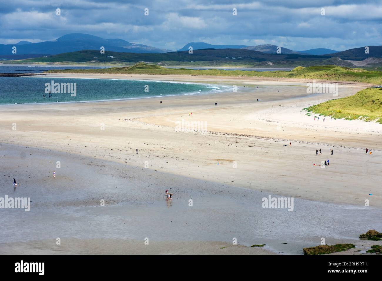 Narin Strand or beach, near Portnoo, Ardara, County Donegal, Ireland. A ...