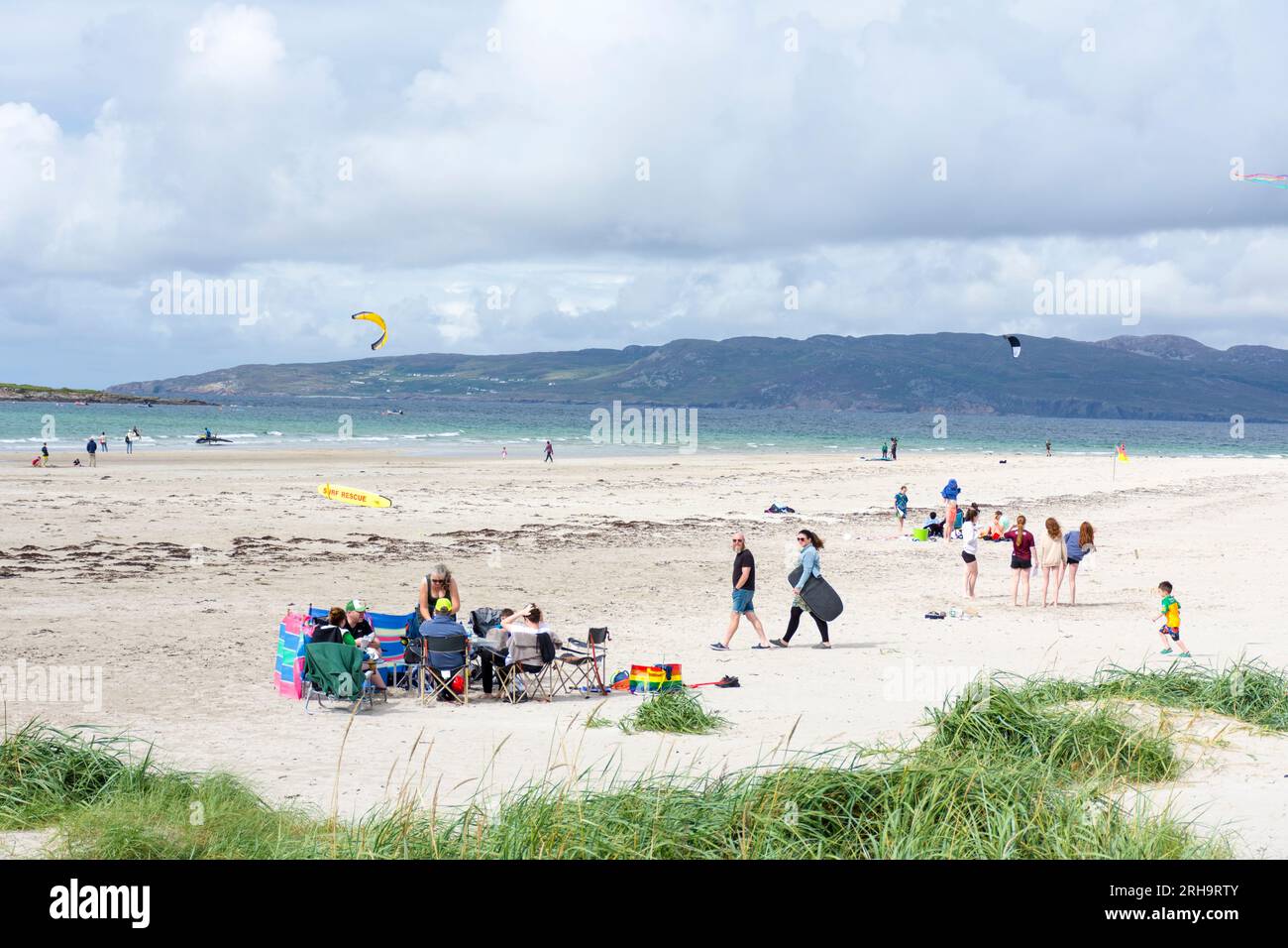 Narin Strand or beach, near Portnoo, Ardara, County Donegal, Ireland. A ...