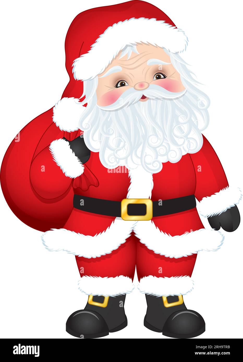 Clipart Animado De Santa Cartoon Santa Claus Driving Car Send Stock