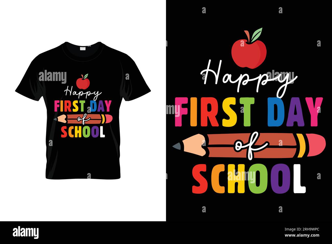 Happy first day of school design Stock Vector Images - Alamy