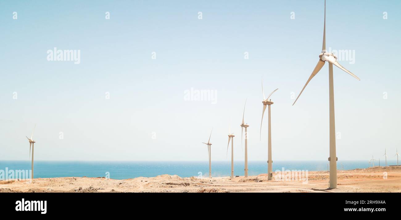 Landscape with wind farm hi-res stock photography and images - Alamy