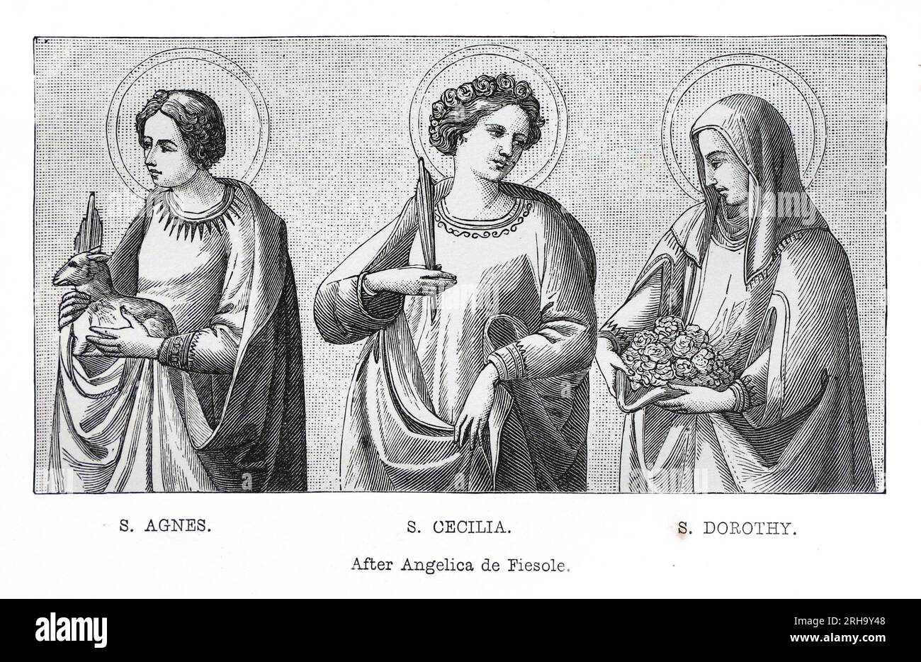 Representations of Saints: St Agnes, St Cecilia and St Dorothy. All ...