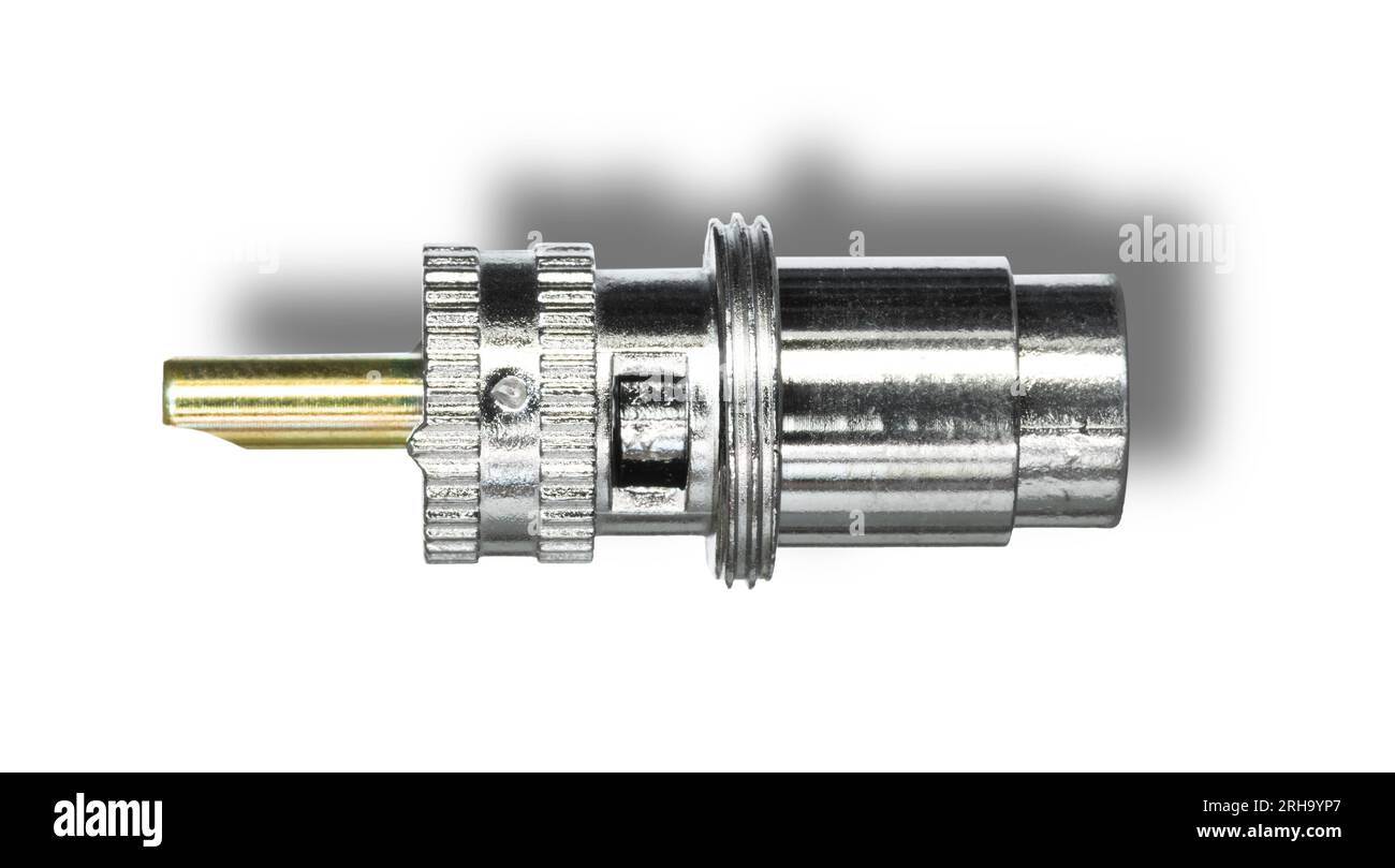 Shadow behind the inside of a PL-259 coax connector that has not been ...