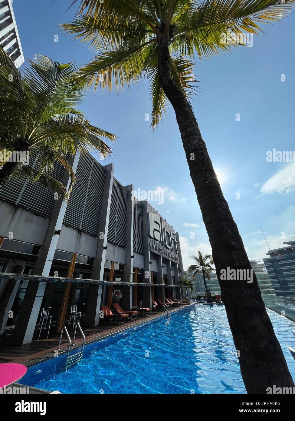 Loft Pool restaurant and Hotel, Kuala Lumpur , Malaysia Stock Photo - Alamy
