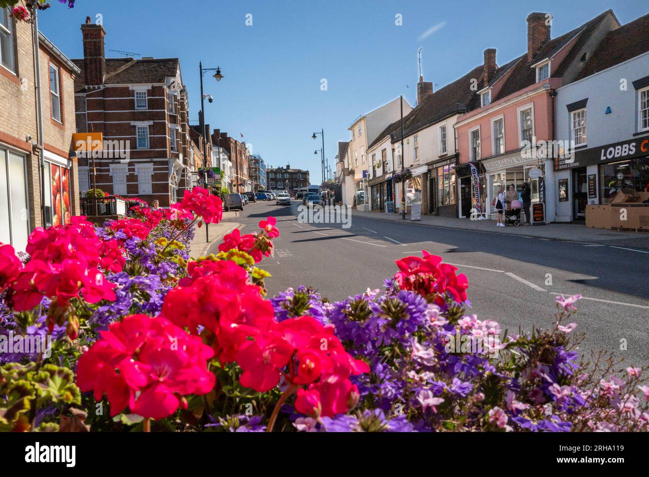 Halstead High Street Stock Photo - Alamy