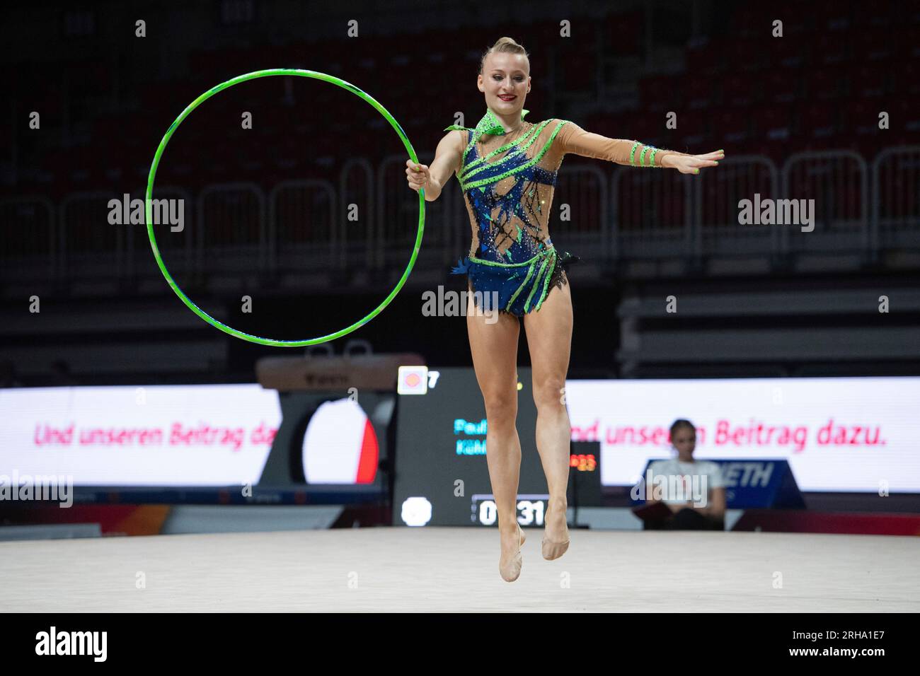 Marie LAUX, TV Dahn 1910, action hoop, gymnastics, rhythmic gymnastics ...