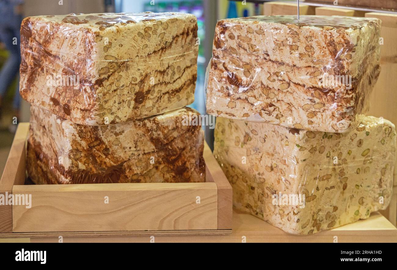 Different Flavours of Halva Dessert From Middle East Stock Photo - Alamy