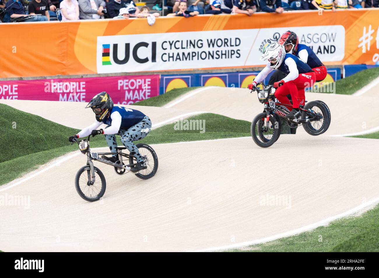French Men's Elite BMX Racers Romain Mahieu, Arthur Pilard and Joris ...